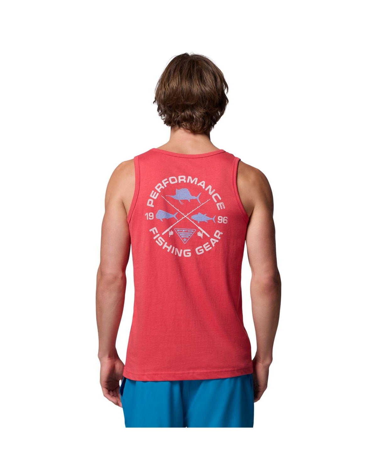 Click here for Columbia Mens Cast Graphic Tank Top - Sunset red prices