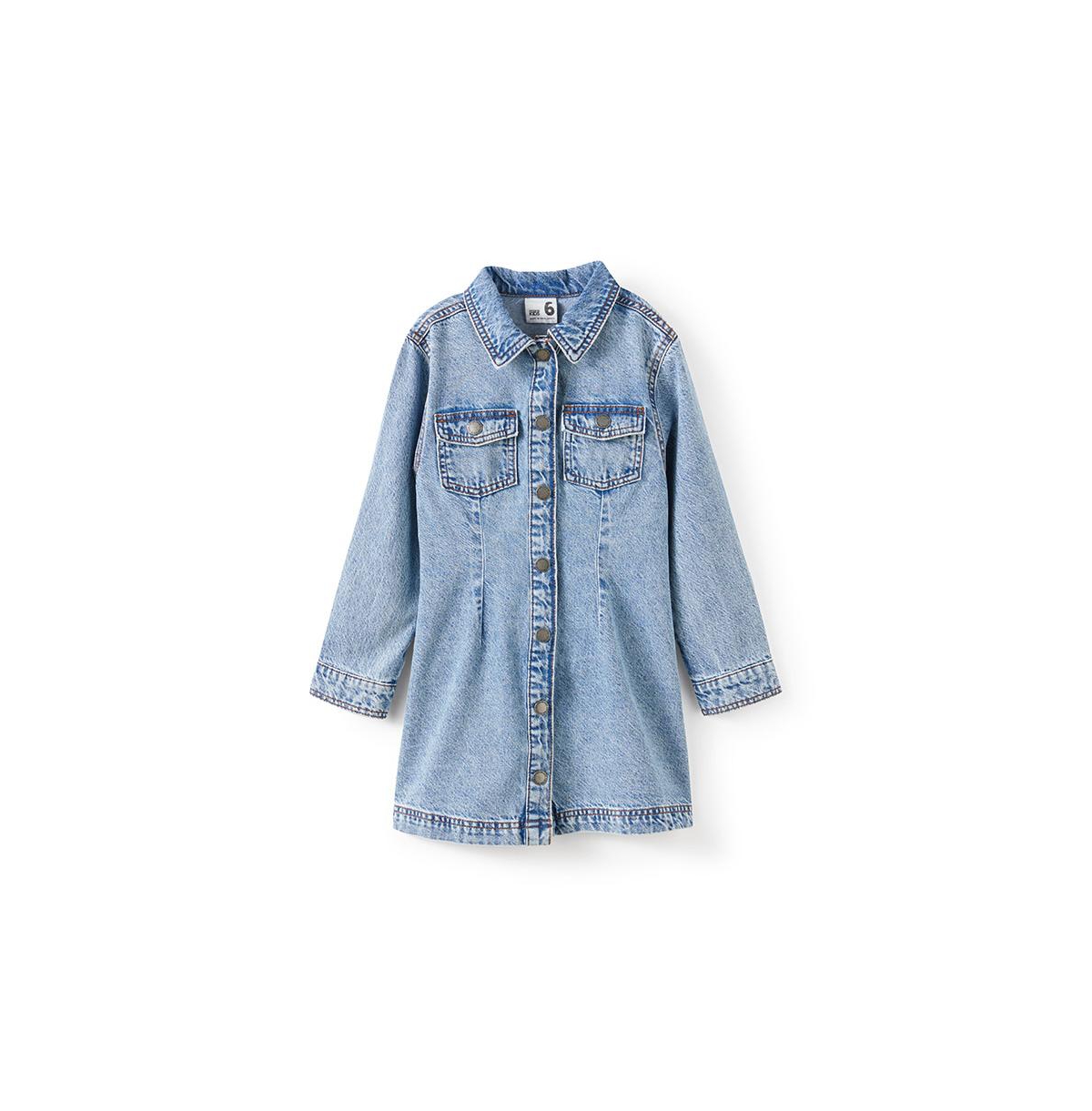 Click here for Cotton On Little Girls Sasha Long Sleeve Denim Shi... prices