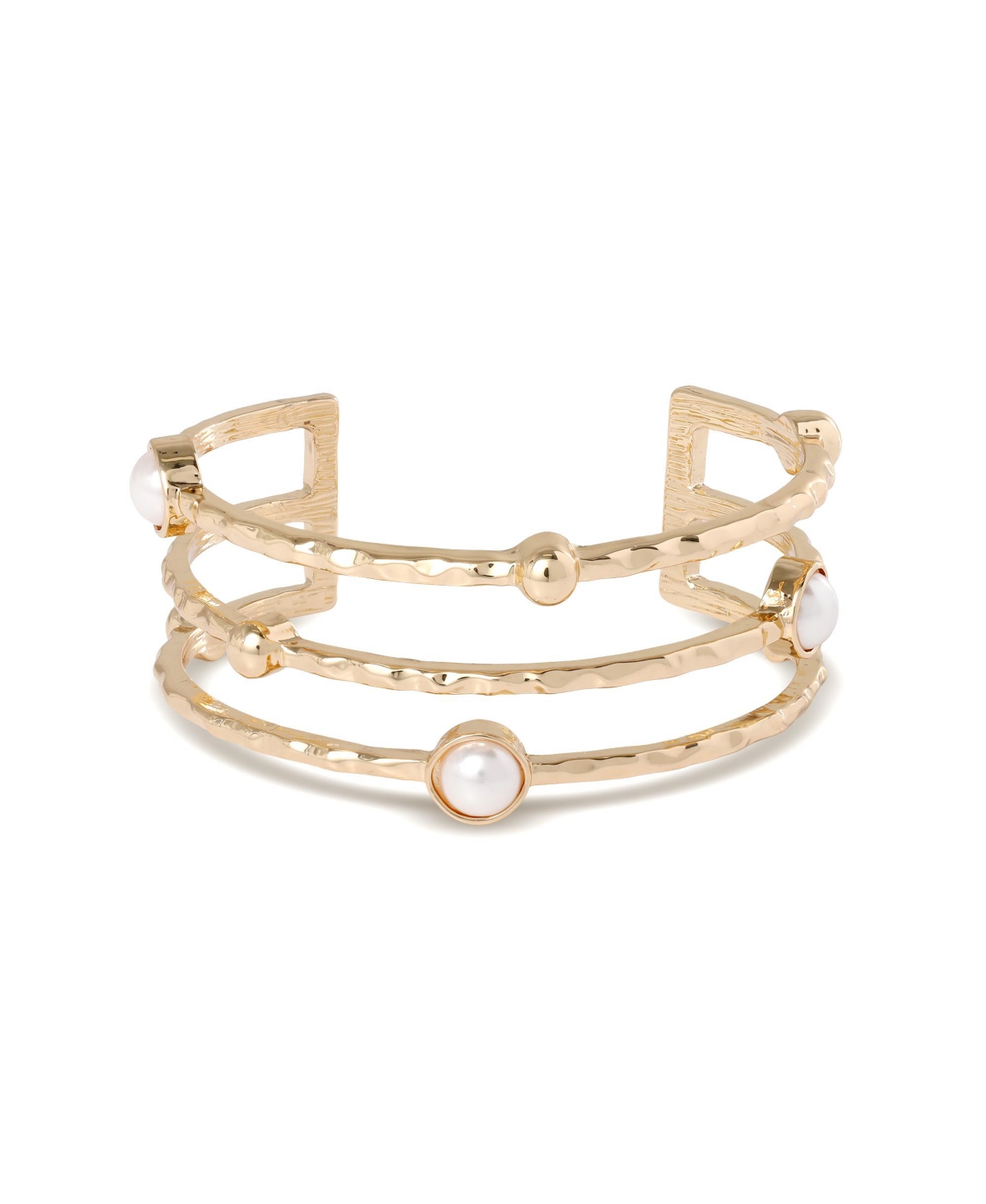 Click here for Bcbg Hammered Gold-Tone Pearl Cuff Bracelet - Gold prices