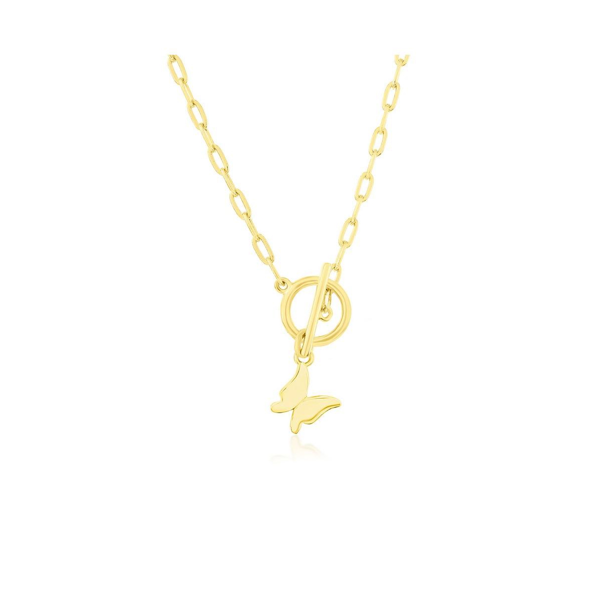 Click here for Simona Sterling Silver Butterfly Charm Paperclip T... prices