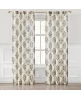 Click here for Sofia Flower Block Bouquet Linen Textured Window C... prices