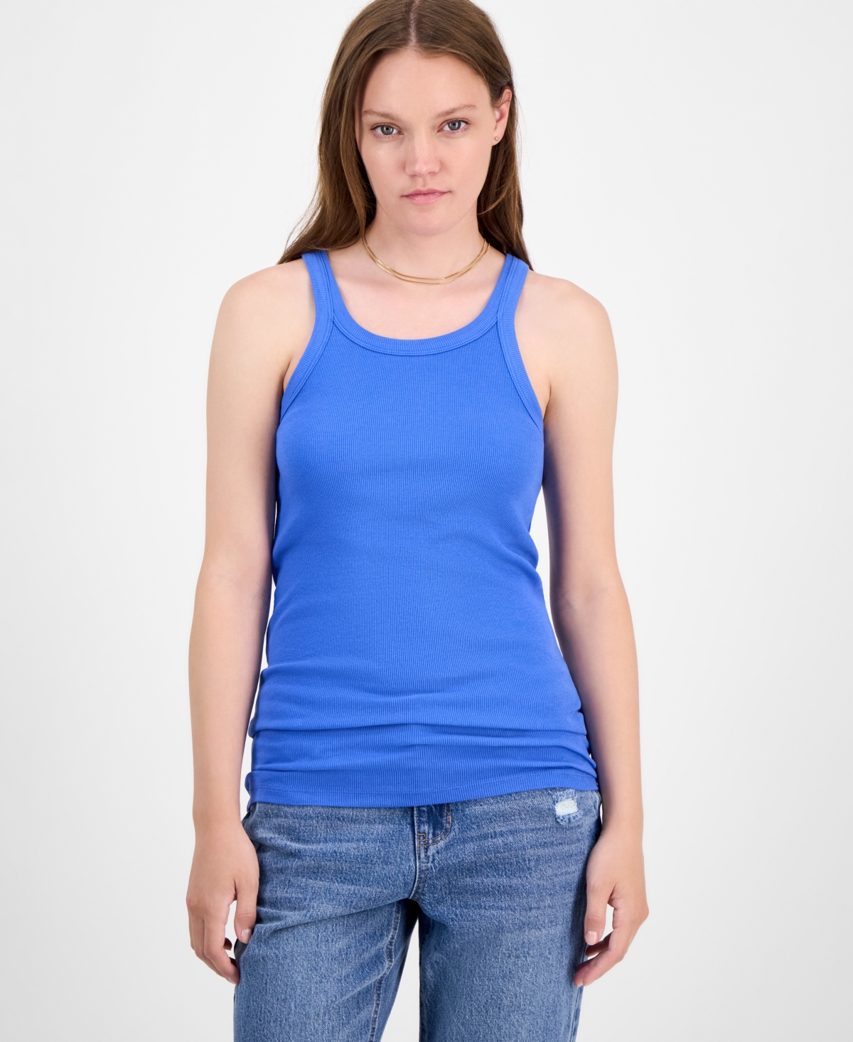 Click here for Lucky Brand Womens Solid Scoop-Neck Tank Top - Ken... prices