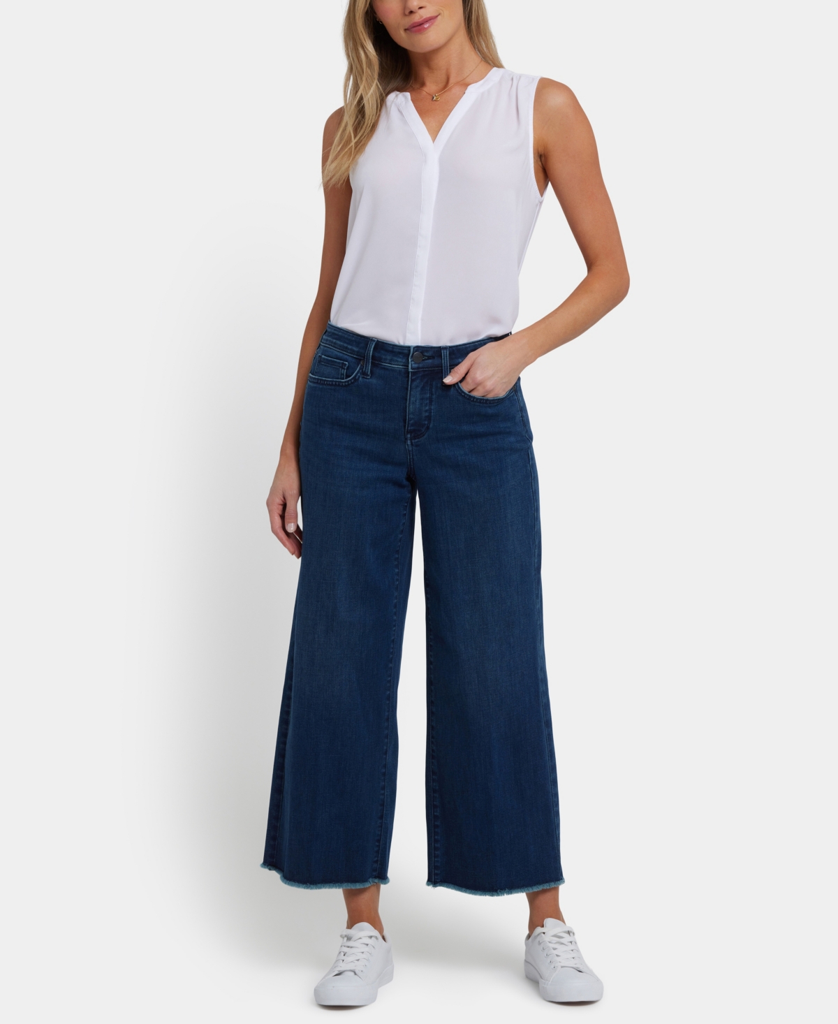 Click here for Nydj Womens Teresa Wide Leg Ankle Jeans Fray Hems... prices