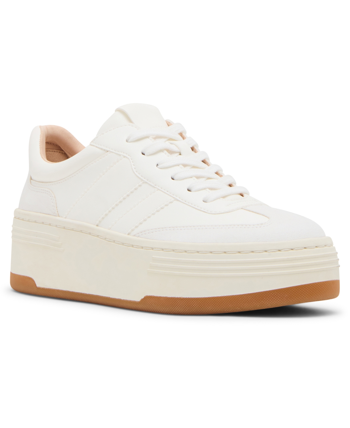 Click here for Madden Girl Livvyy Platform Lace-Up Sneakers - Whi... prices