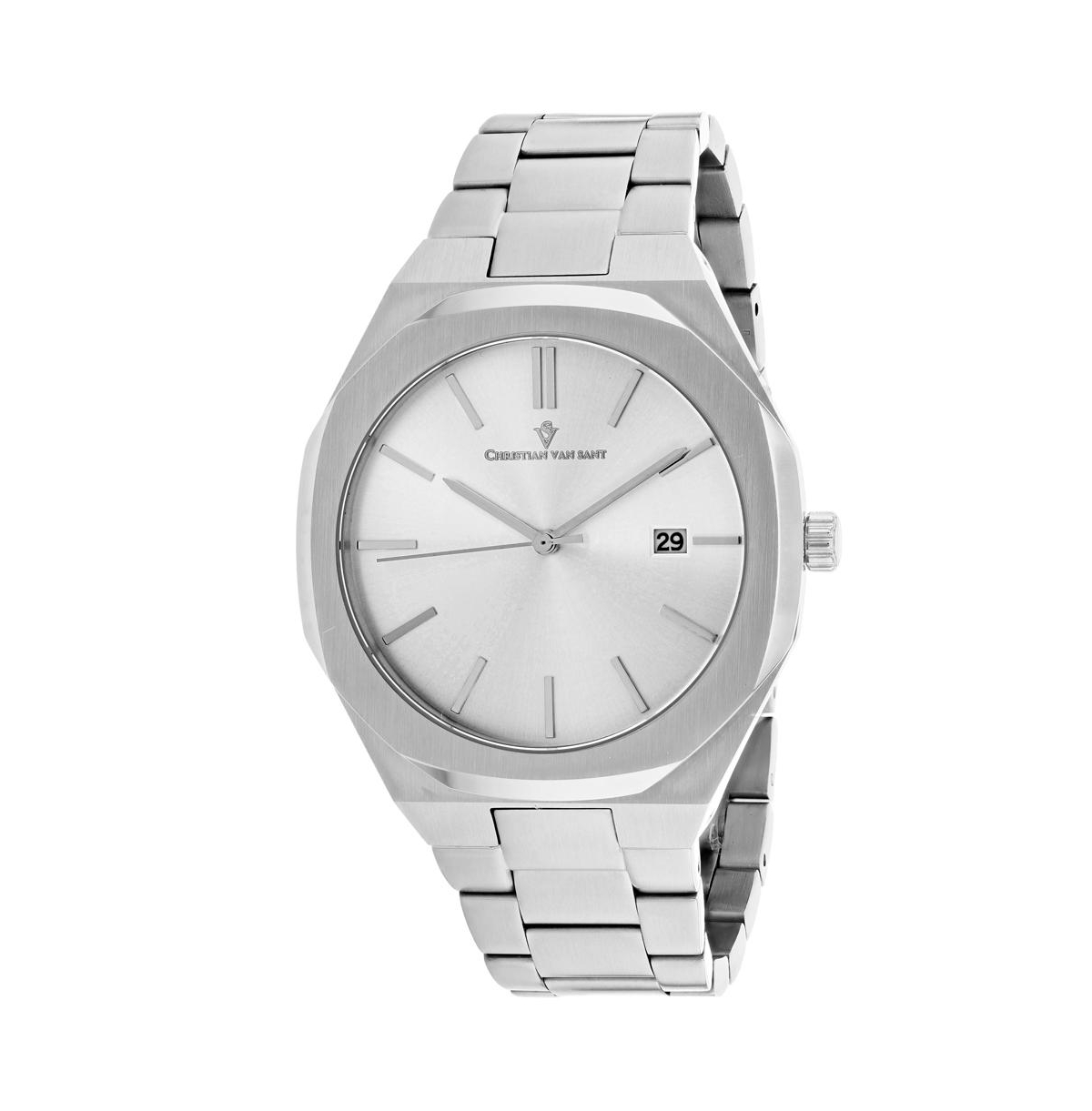 Christian Van Sant Mens Octavius Slim Watch Quartz Mineral Crystal CV0521