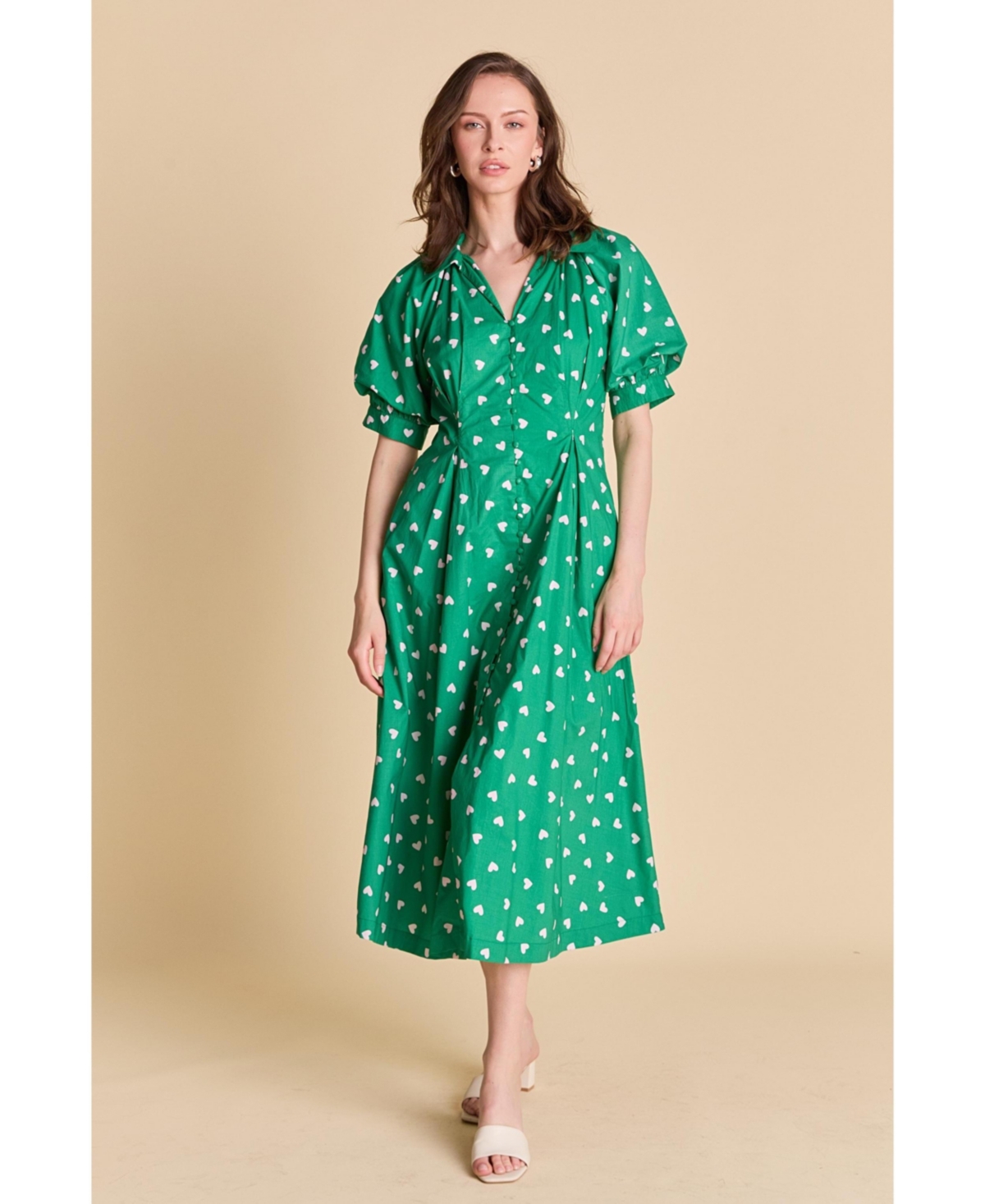 Click here for English Factory Womens Heart Printed Midi Dress -... prices