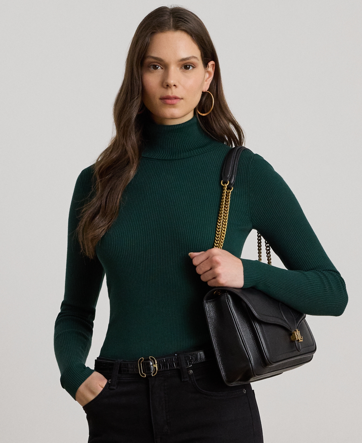 Click here for Lauren Ralph Lauren Petite Ribbed Turtleneck Sweat... prices
