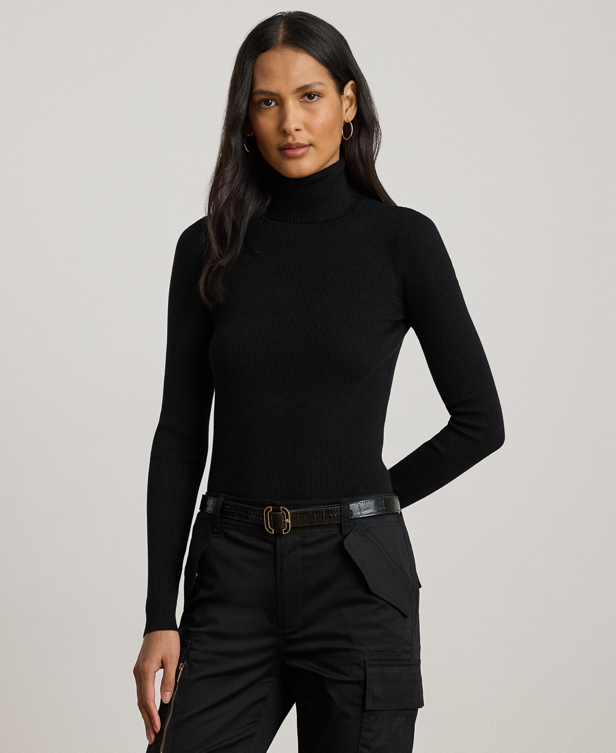 Click here for Lauren Ralph Lauren Petite Ribbed Turtleneck Sweat... prices