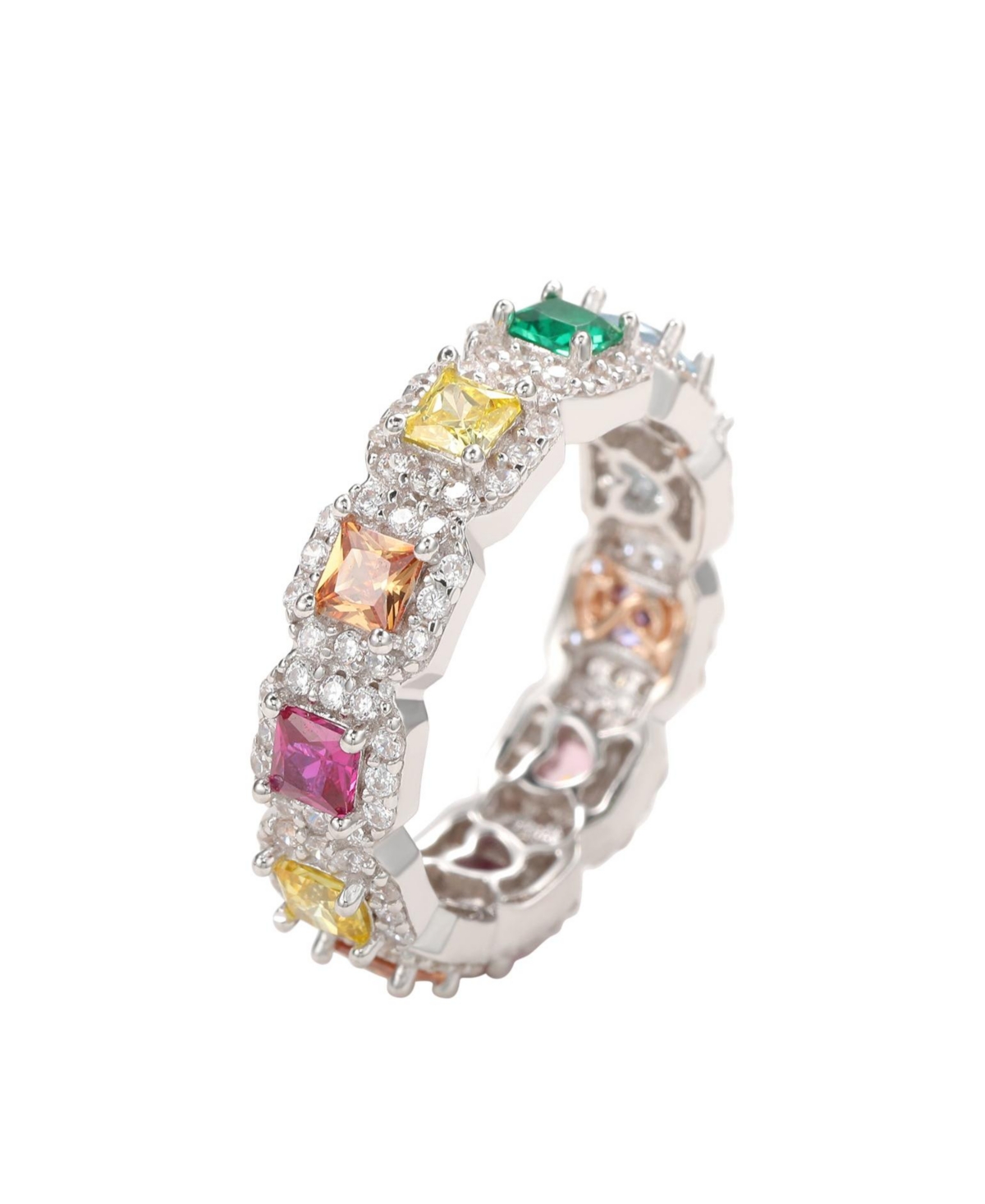 Click here for Suzy Levian New York Sterling Silver Rainbow Cubic... prices