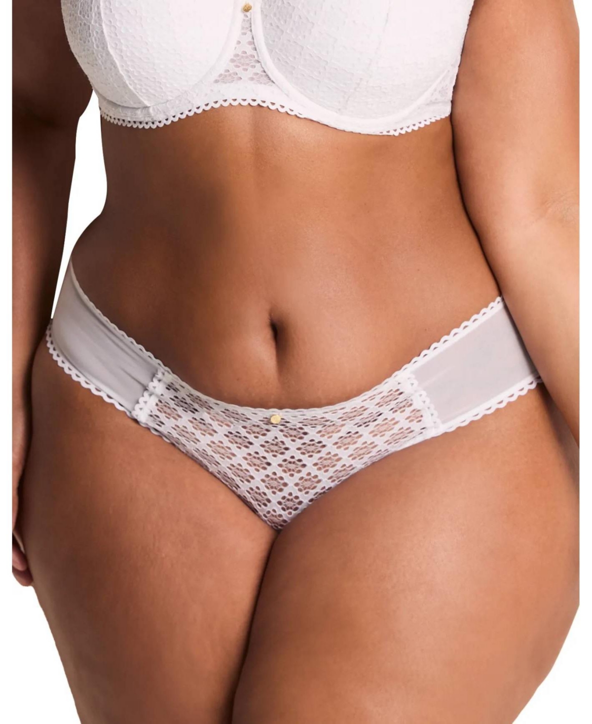 Click here for Adore Me Plus Size Ede Cheeky Panty - White prices