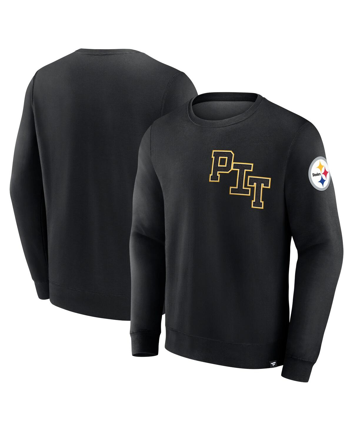Click here for Fanatics Mens Black Pittsburgh Steelers Varsity Le... prices