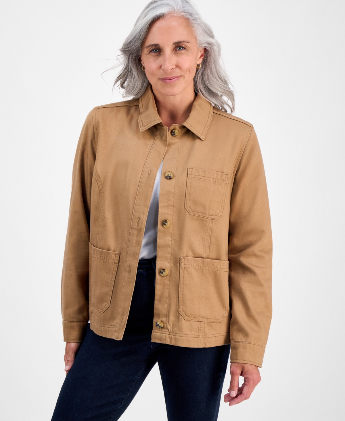 Click here for Style & Co Petite Twill Jacket  Macys Exclusive -... prices