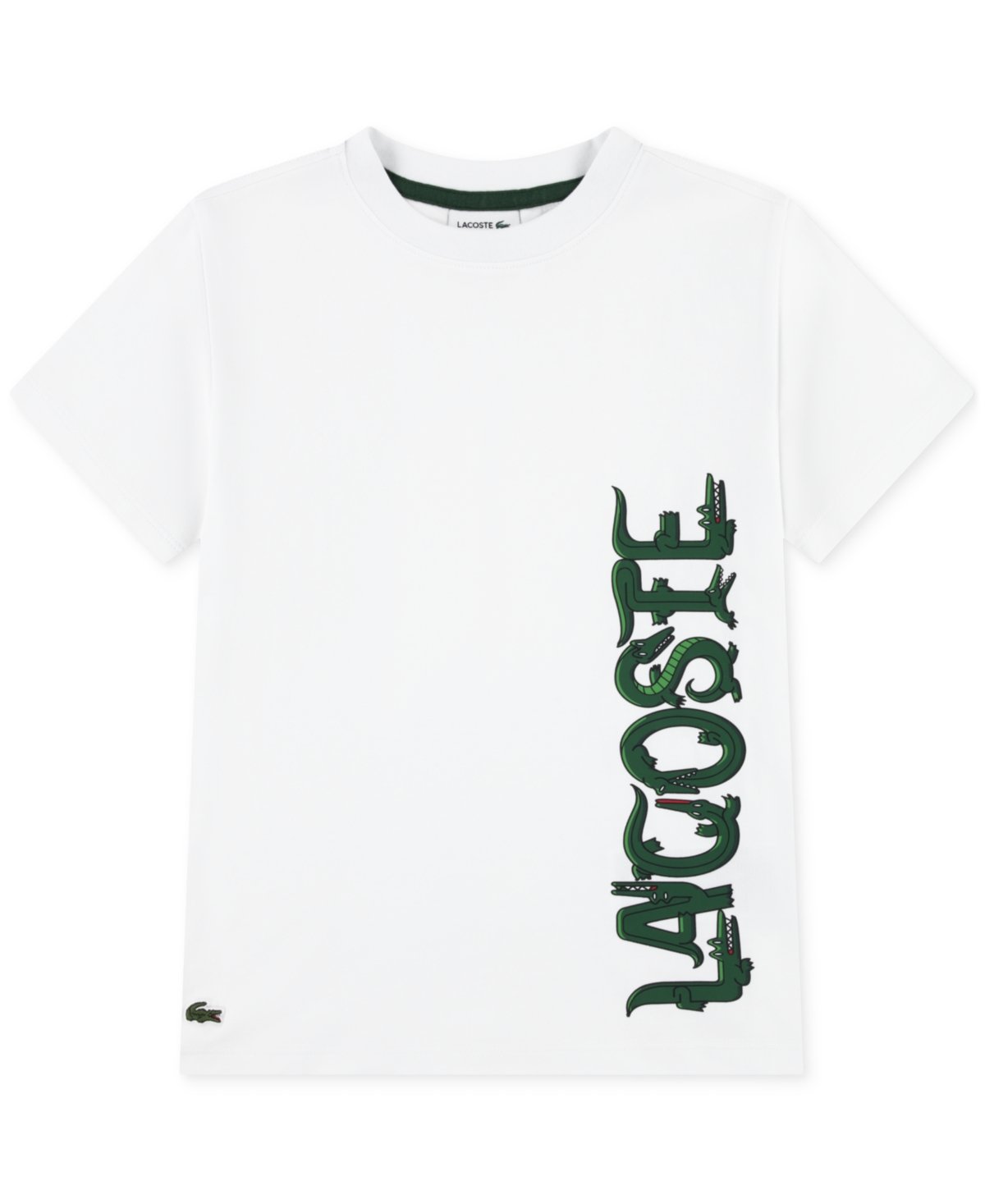 Click here for Lacoste Big Boys Cotton Croc Letter Graphic T-Shir... prices
