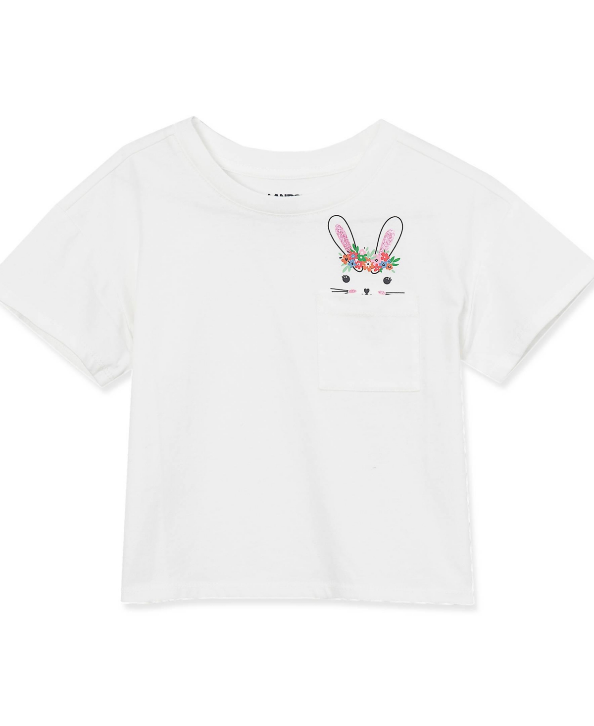 Click here for Lands End Girls Meet and Greet Pocket Tee - White prices