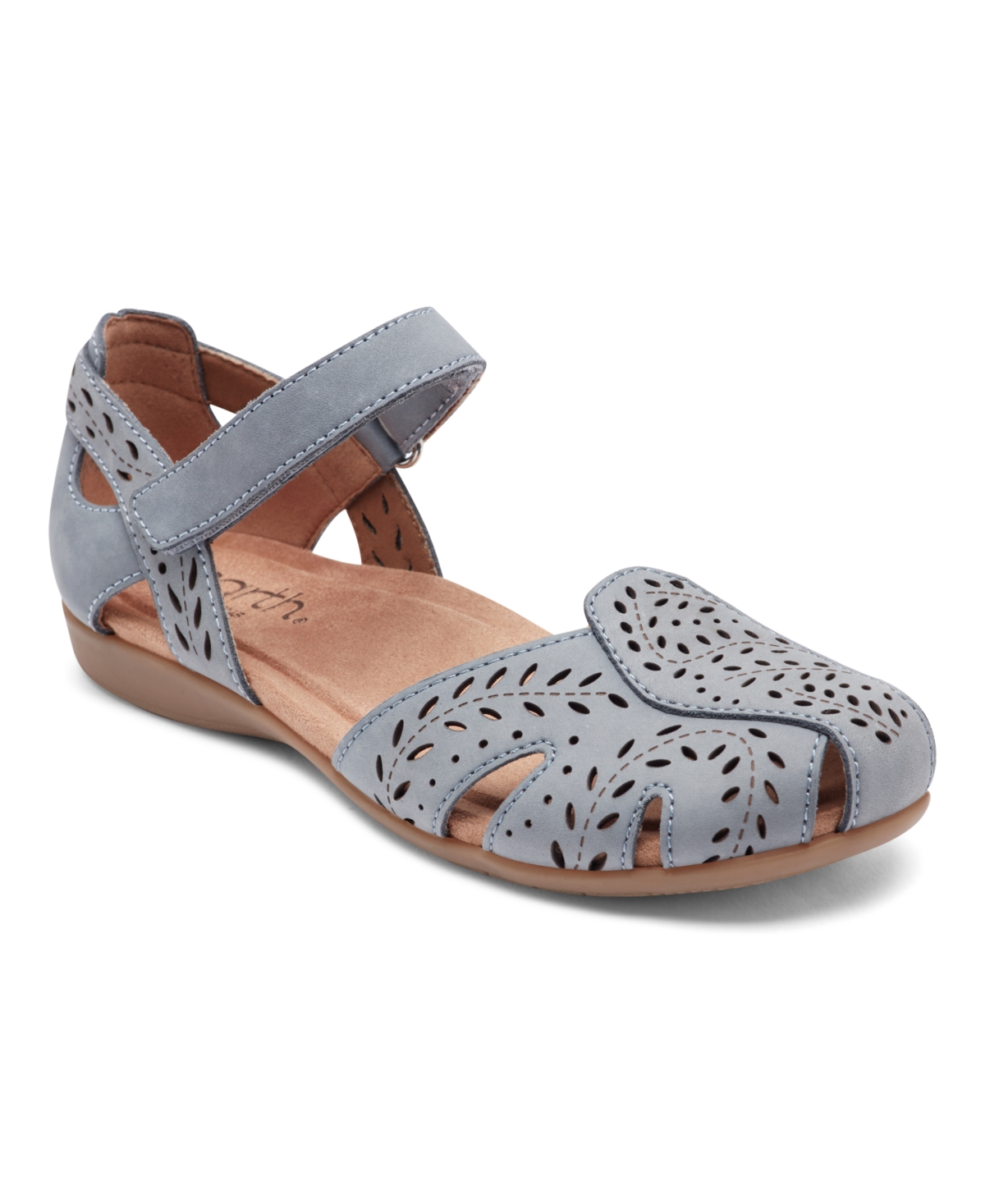 Click here for Earth Womens Braly Two-Piece Ankle Strap Flats - B... prices
