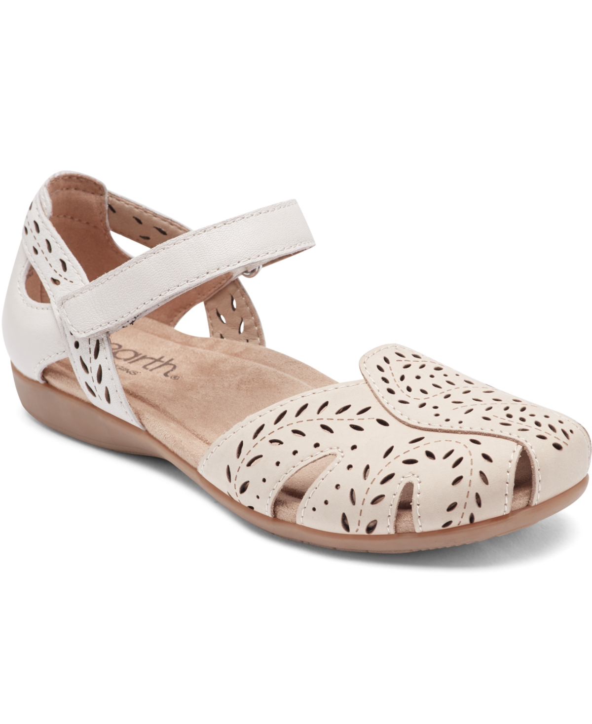 Click here for Earth Womens Braly Two-Piece Ankle Strap Flats - C... prices