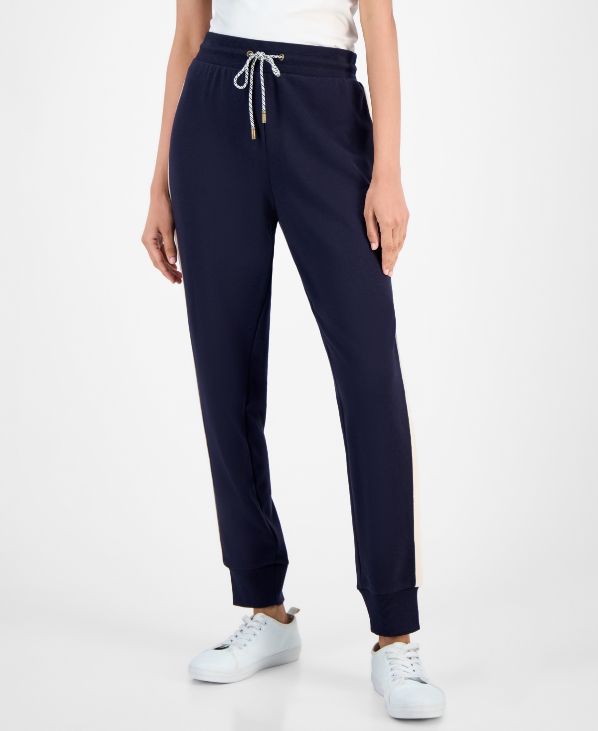 Click here for Nautica Jeans Womens Side-Striped Jogger Pants - N... prices