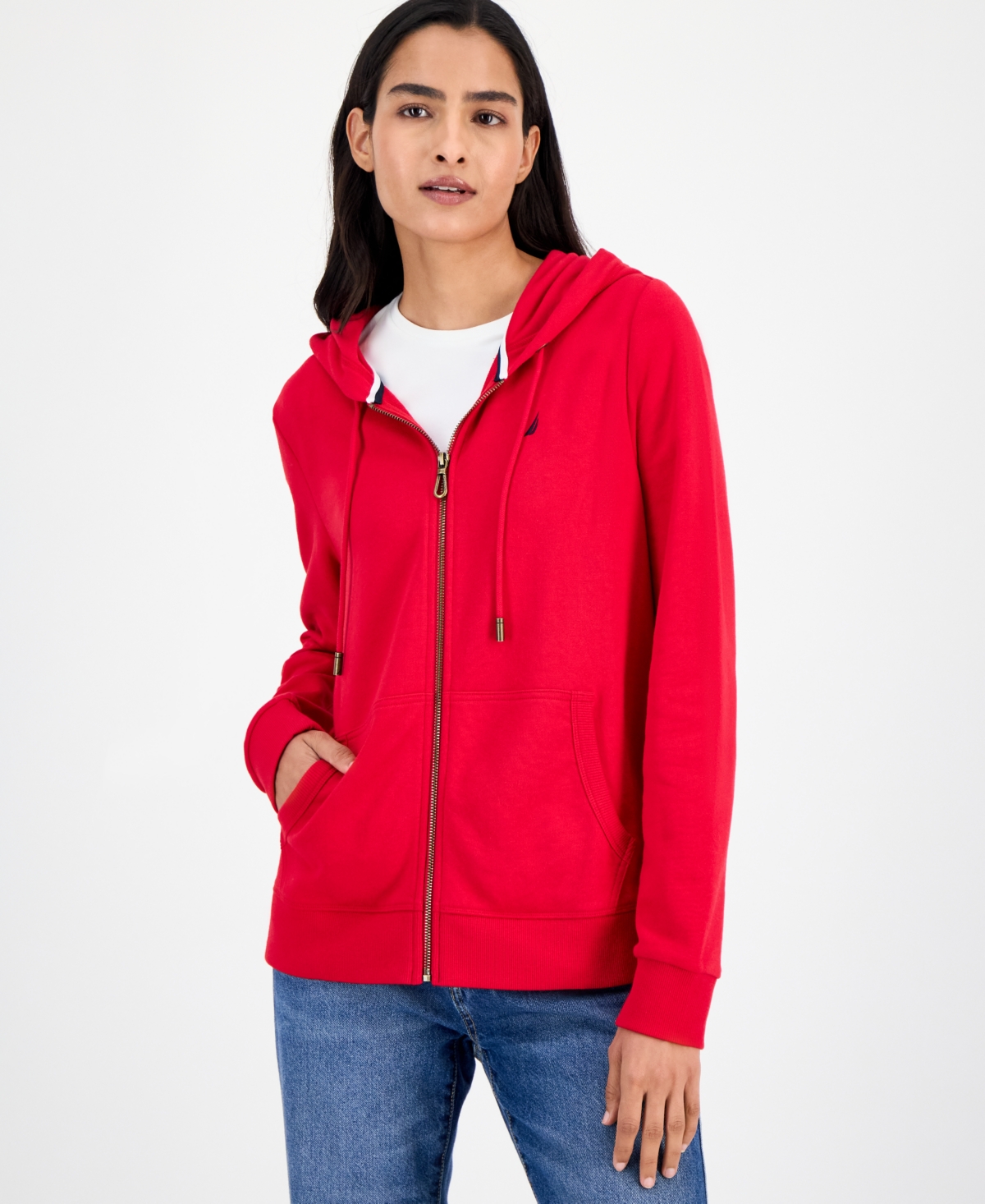 Click here for Nautica Jeans Womens Solid Zip-Front Hoodie  Onlin... prices