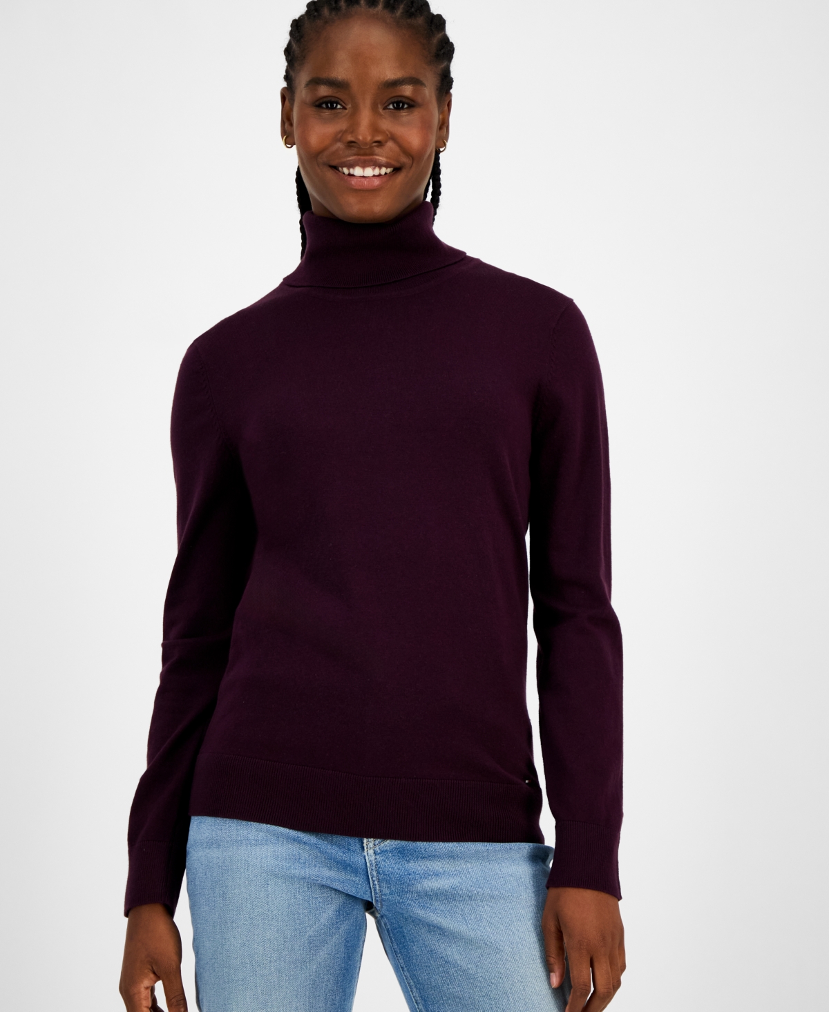 Click here for Tommy Hilfiger Womens Cotton Turtleneck Sweater -... prices