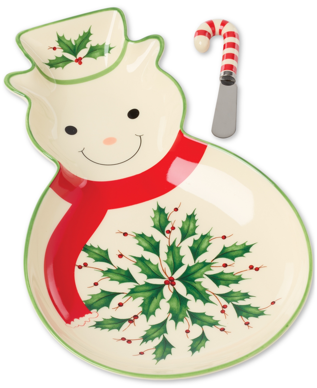 Click here for Lenox Holiday Snowman Tray & Spreader - Ivory prices