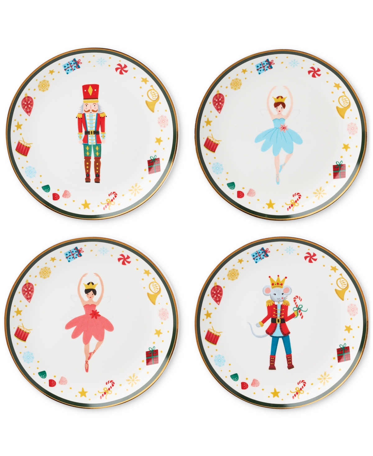 Click here for Lenox Nutcracker Ballet Tidbit Plates  Set of 4 -... prices