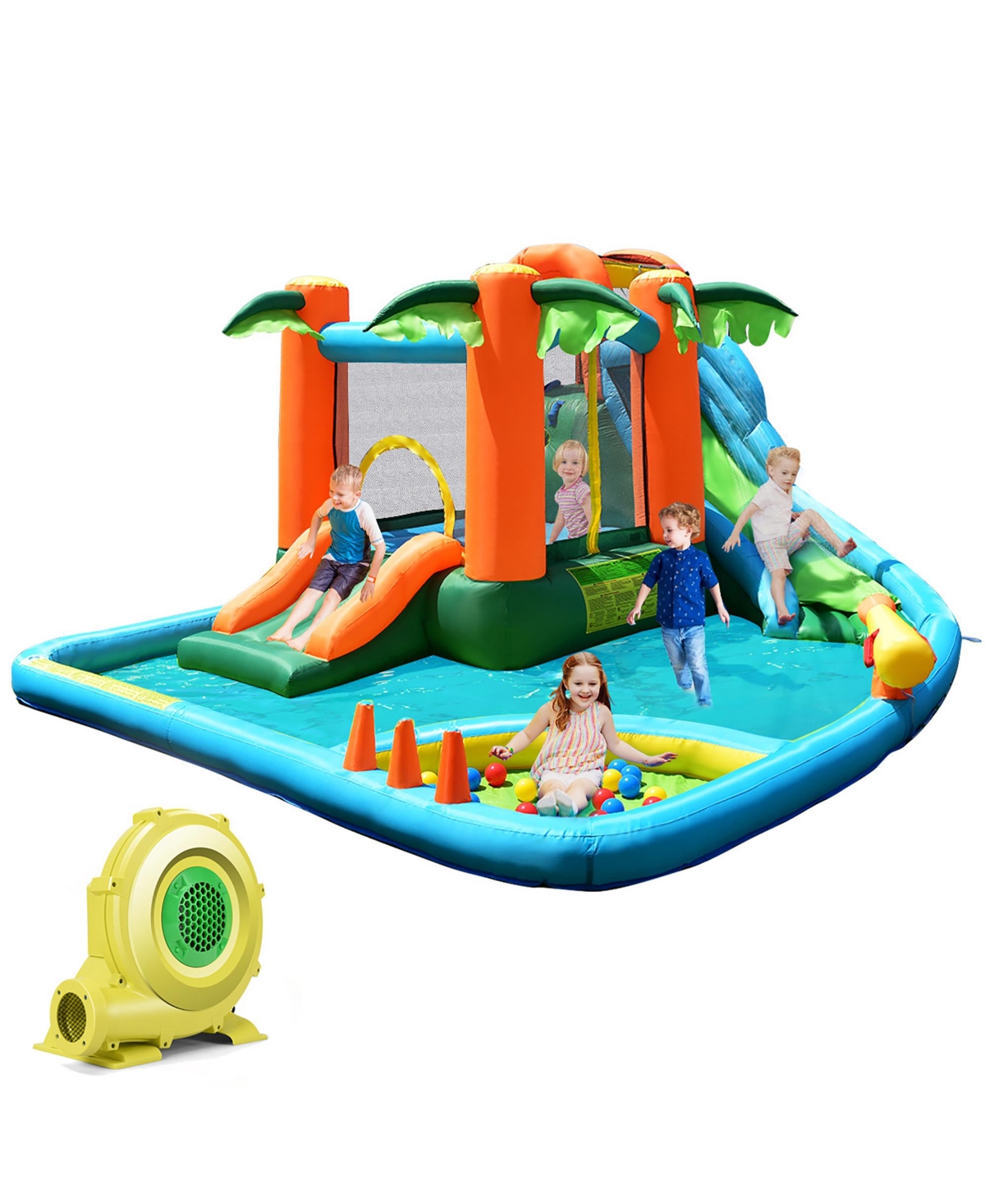 Click here for Gymax Inflatable Bounce House Jump Bouncer Kids Wa... prices