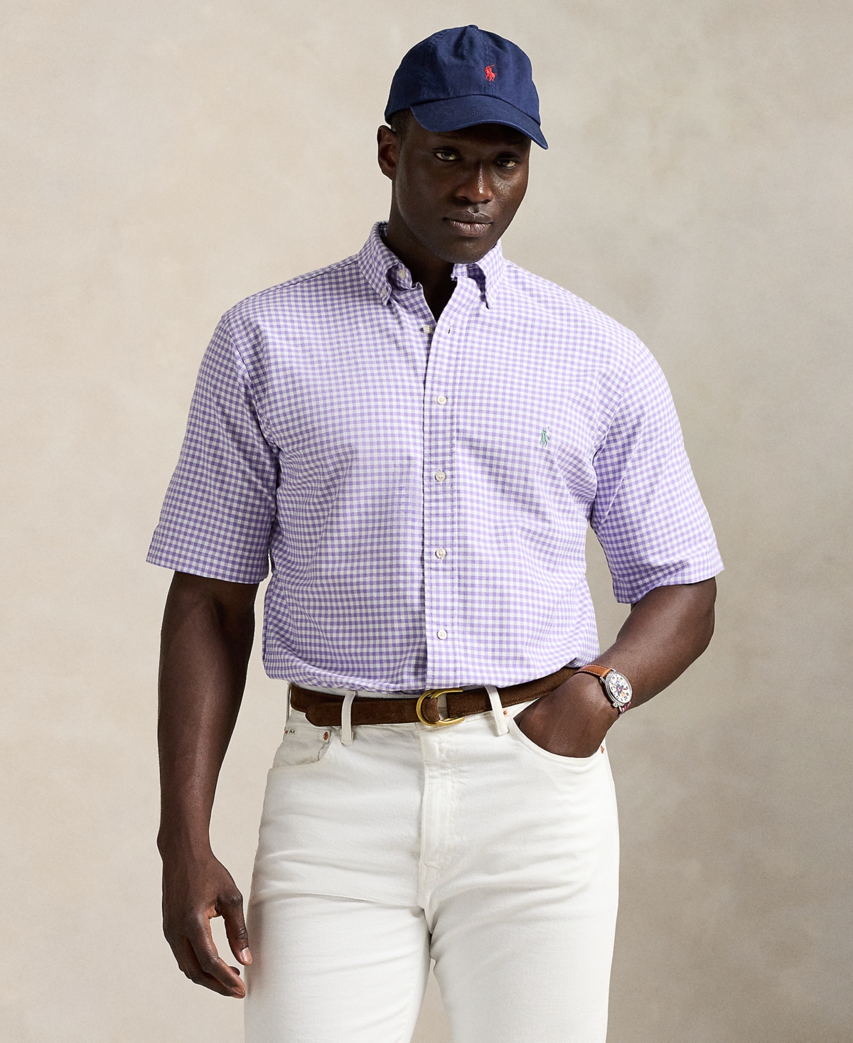 Click here for Polo Ralph Lauren Mens Big & Tall Gingham Oxford S... prices