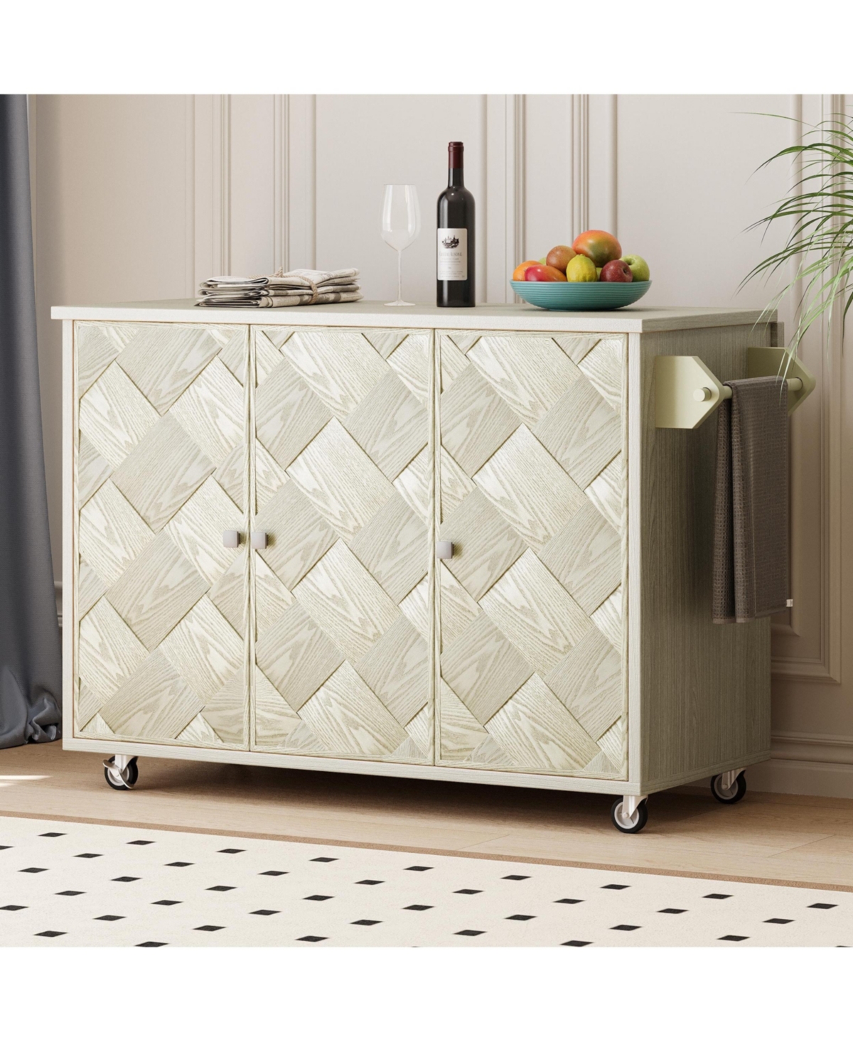 Click here for Casainc 51.2" Solid Wood Kitchen Island with... prices