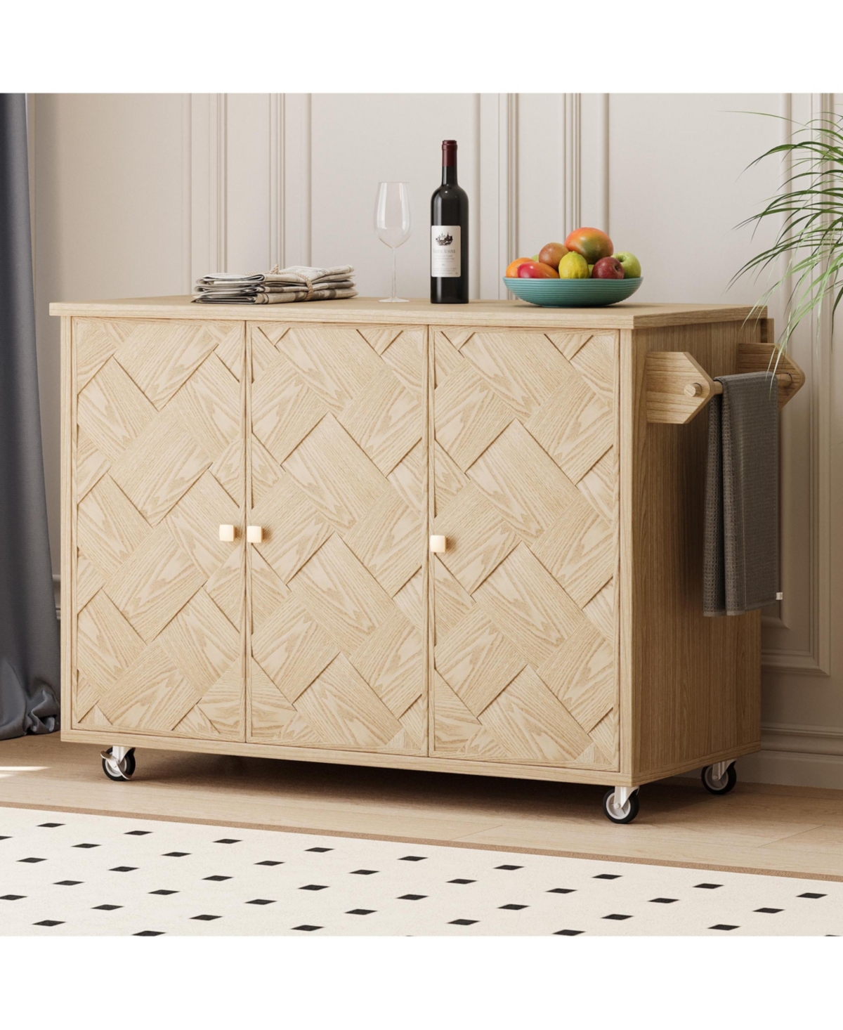 Click here for Casainc 51.2" Solid Wood Kitchen Island with... prices
