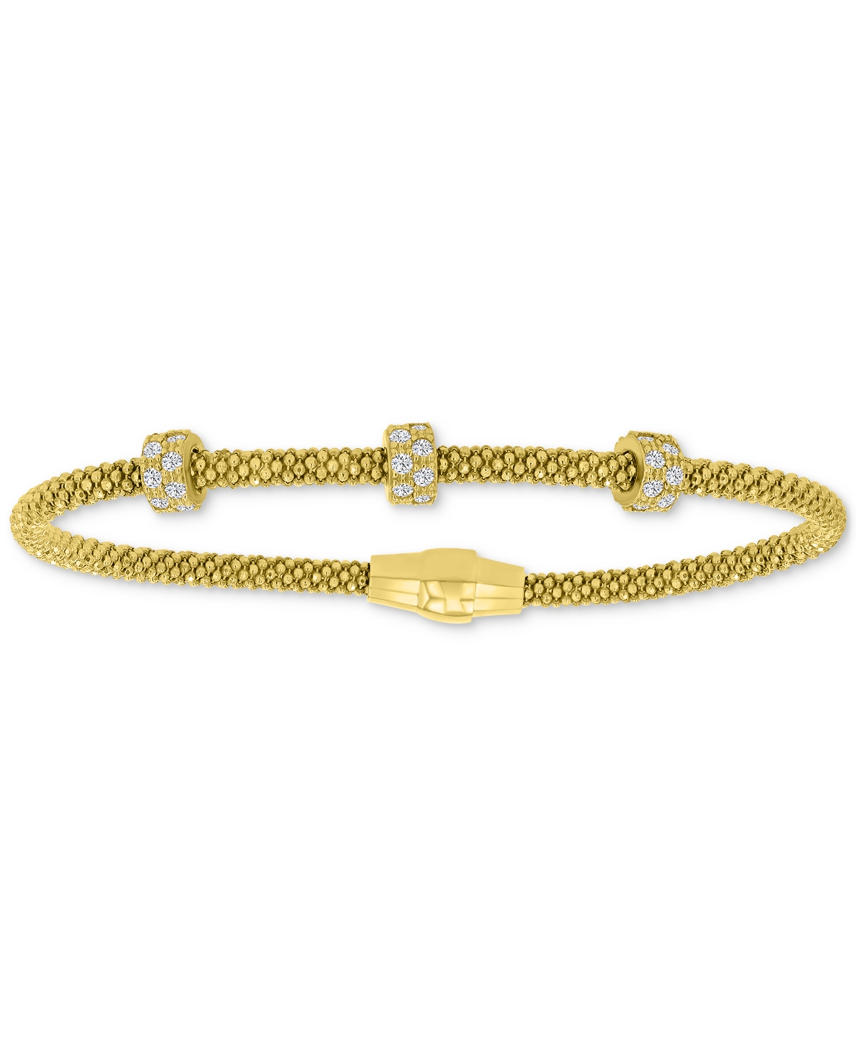 Click here for Rondelle Cubic Zirconia Mesh Bracelet in Sterling... prices