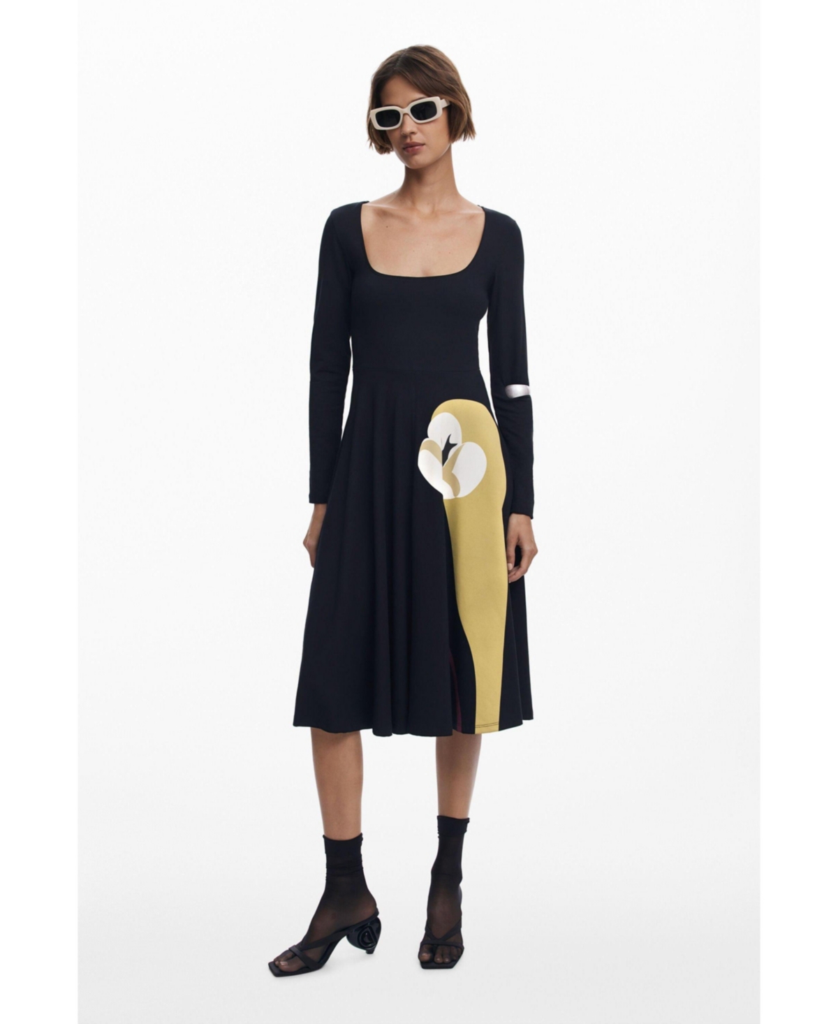 Click here for Desigual Womens A-line lily dress - Black prices