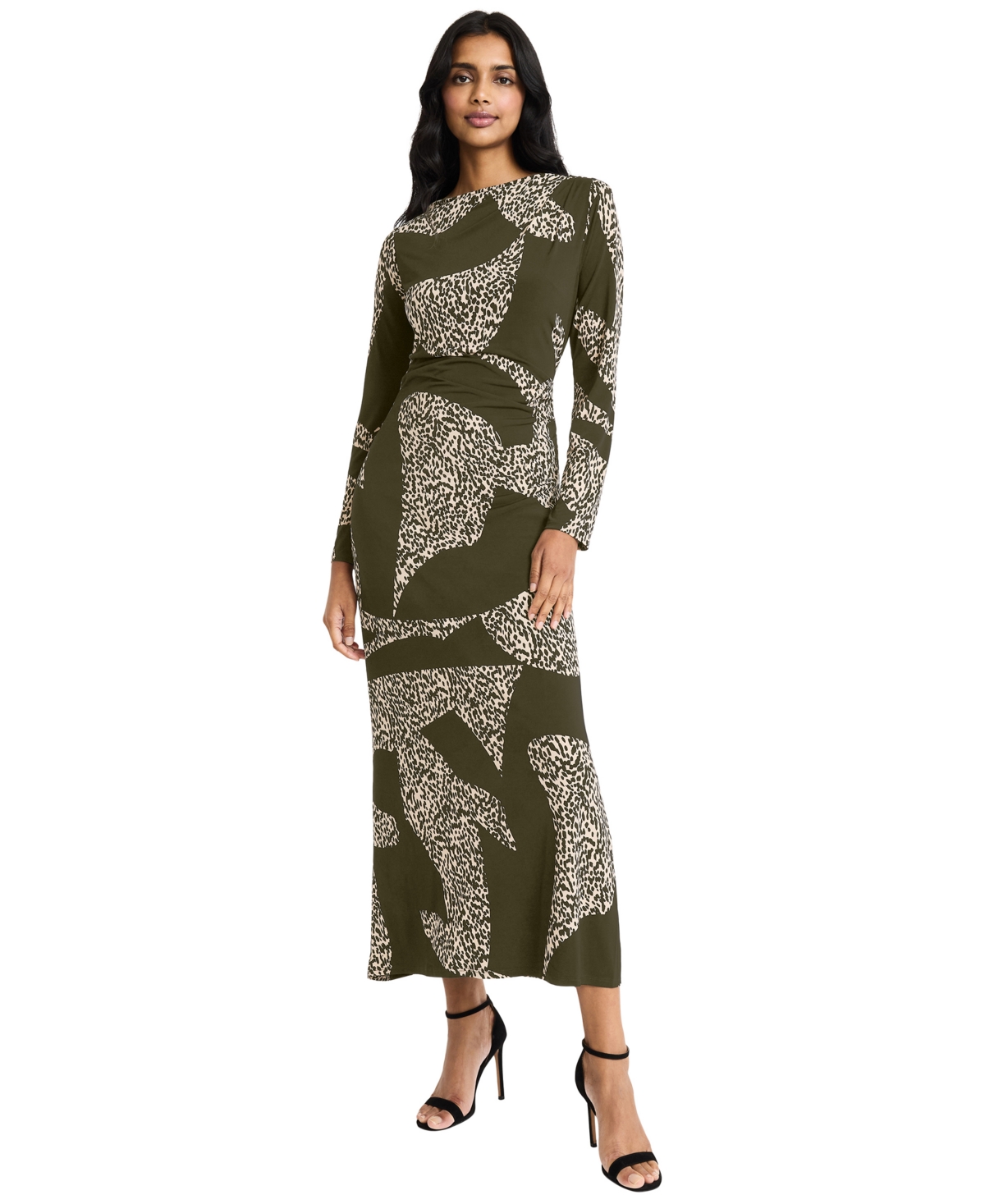 Click here for Donna Morgan Womens Long-Sleeve Jersey Bodycon Dre... prices