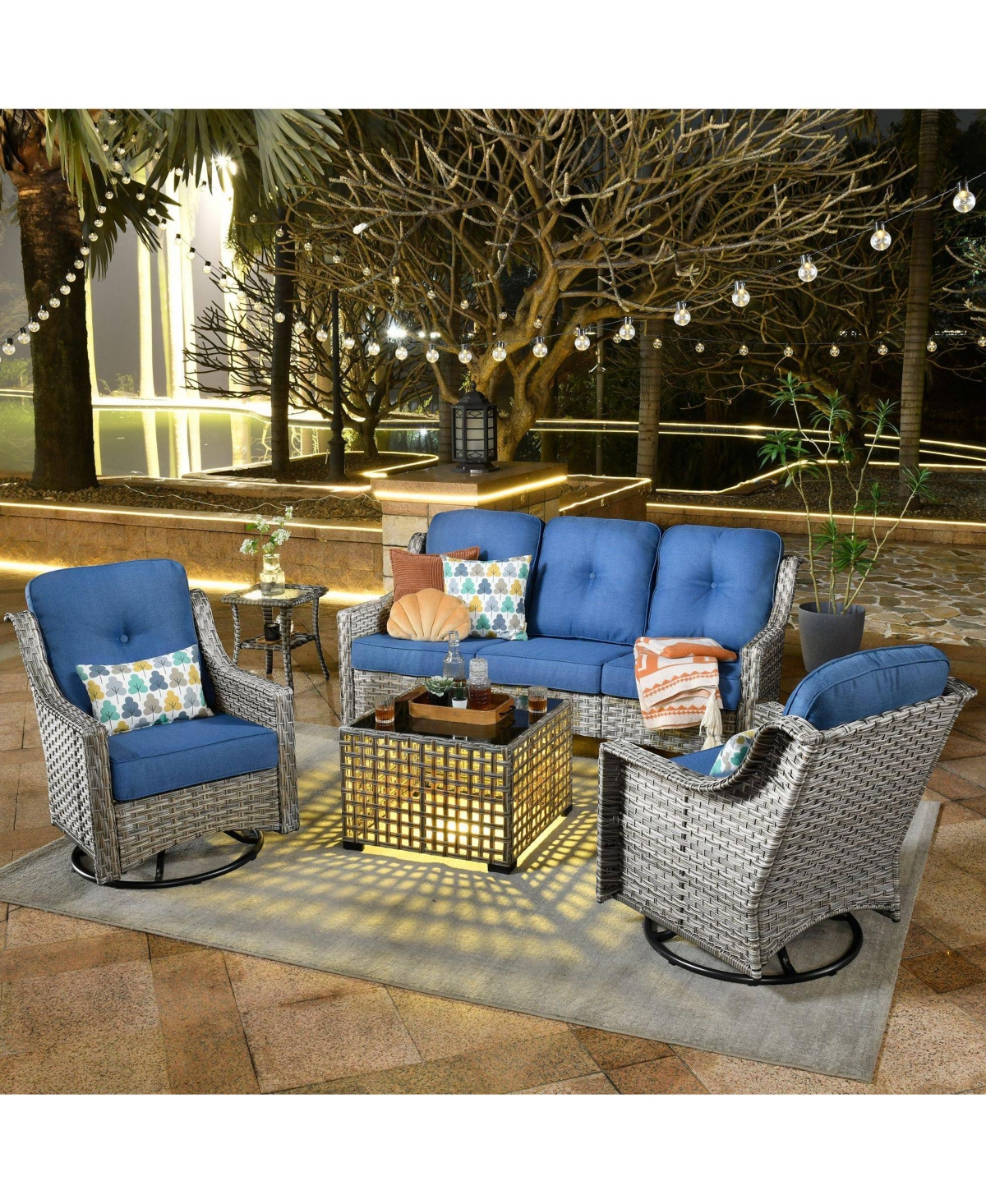 Click here for Xizzi 5 Piece Outdoor Rattan Patio Furniture Set w... prices