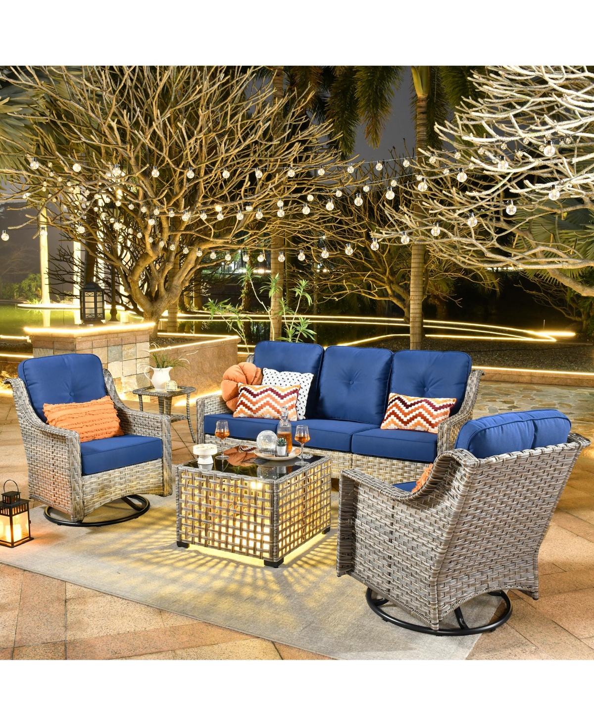 Click here for Xizzi 5 Piece Outdoor Rattan Patio Furniture Set w... prices