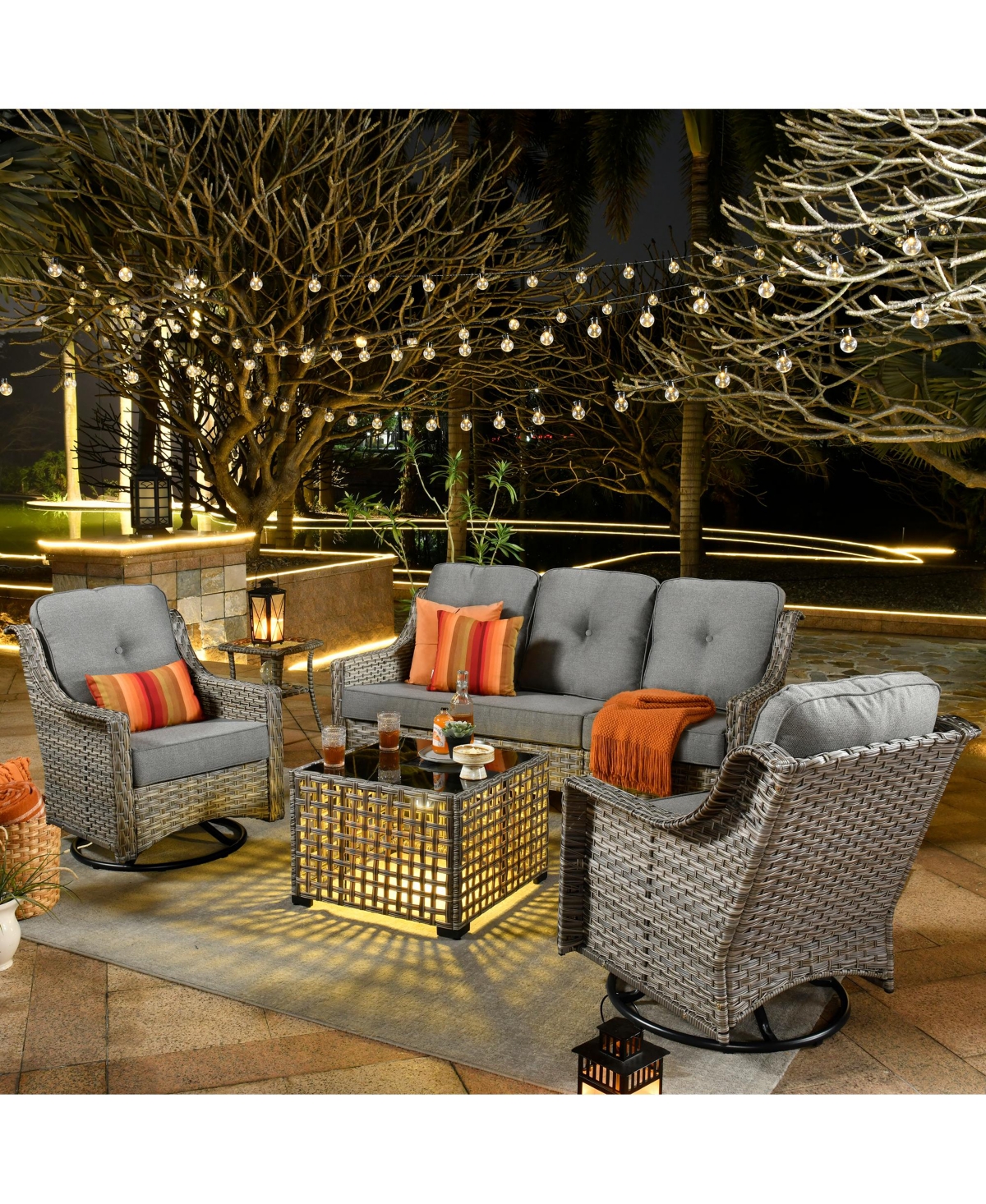 Click here for Xizzi 5 Piece Outdoor Rattan Patio Furniture Set w... prices