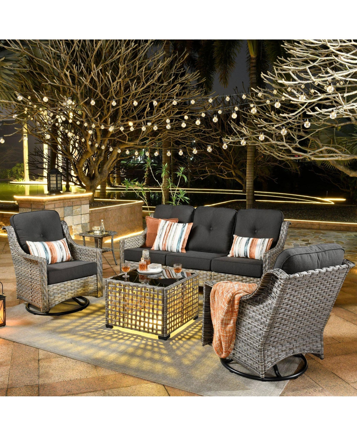 Click here for Xizzi 5 Piece Outdoor Rattan Patio Furniture Set w... prices