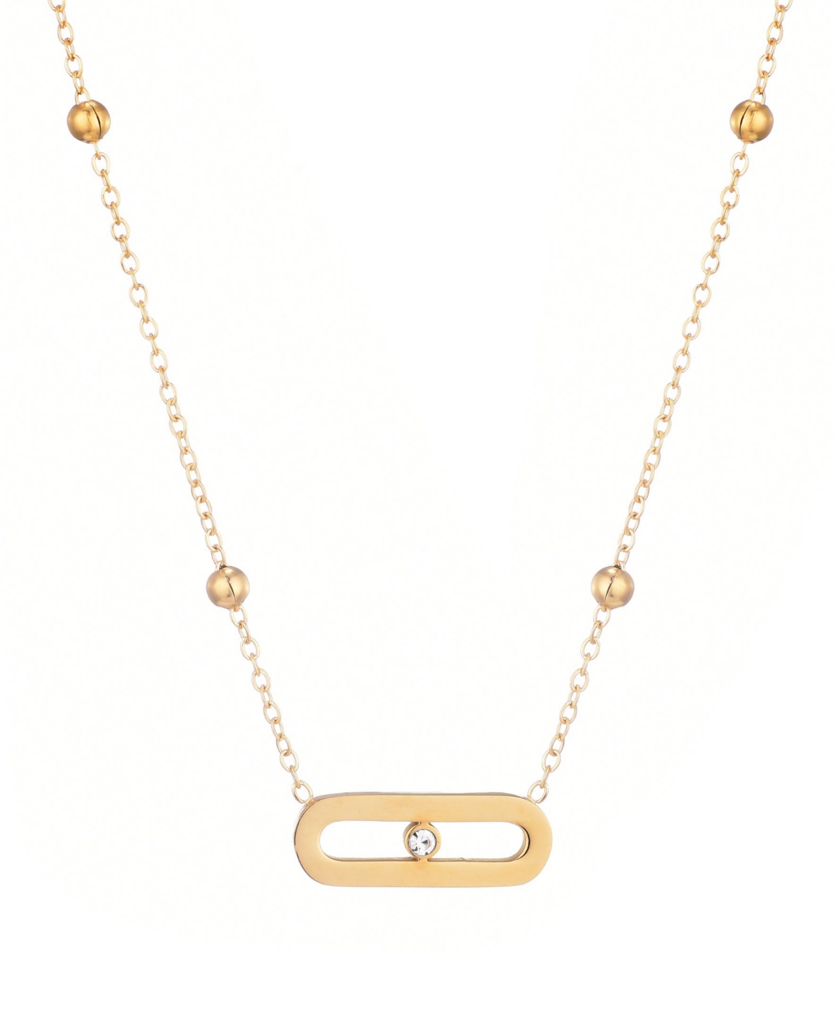 Click here for Adornia Tarnish Resistant Bar Necklace - Gold prices