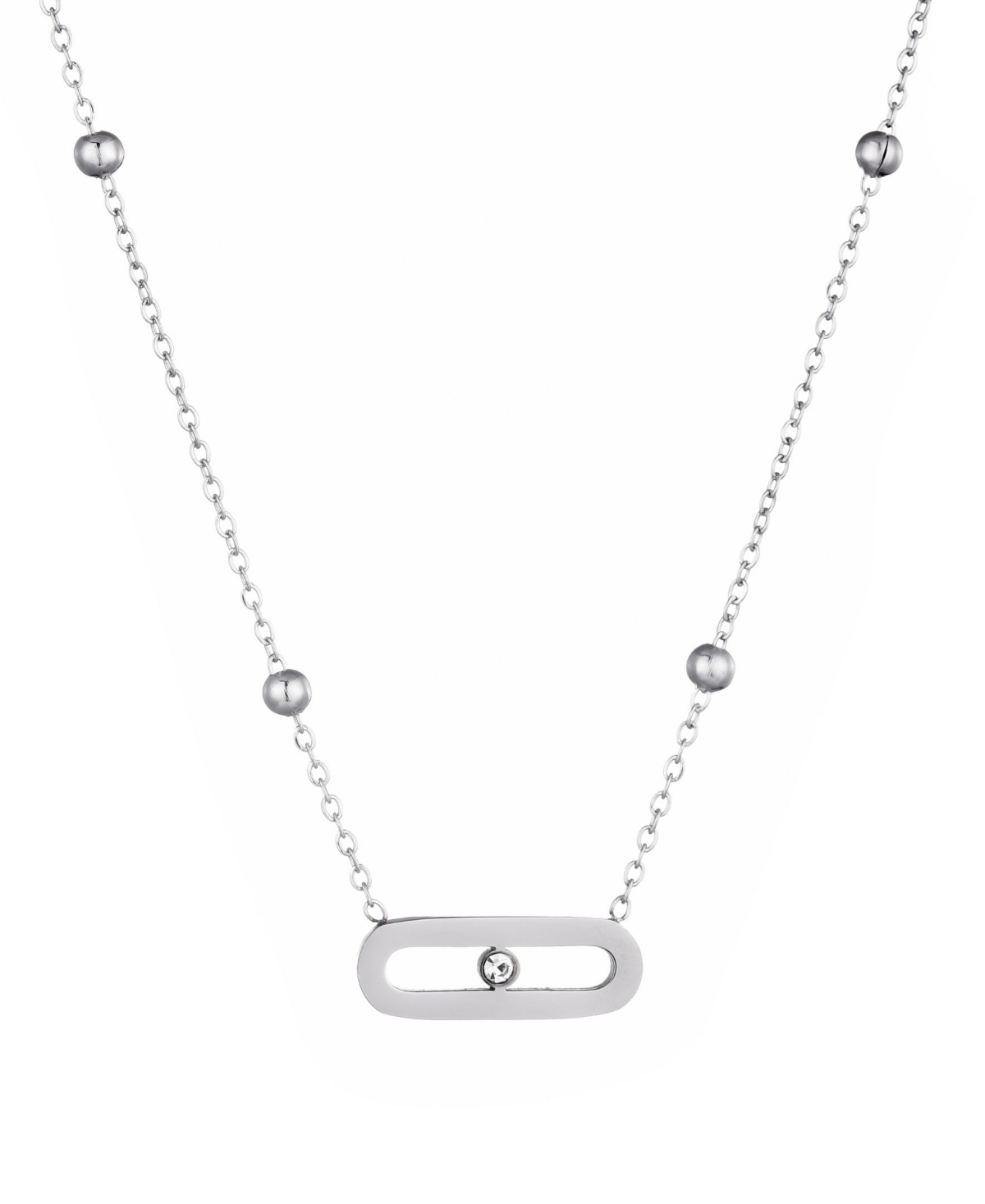 Click here for Adornia Tarnish Resistant Bar Necklace - Silver prices