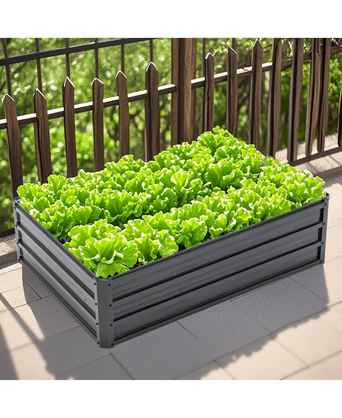 Click here for Streamdale Furniture 4x3x1ft Metal Raised Garden B... prices