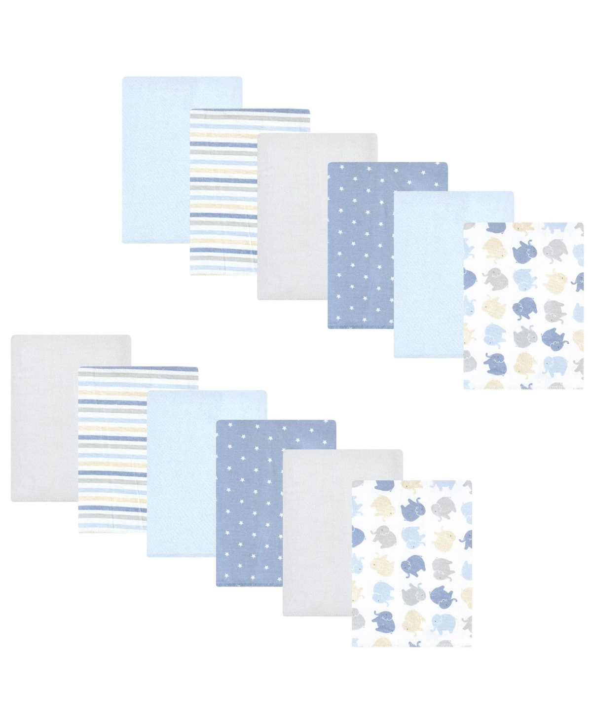 Click here for Hudson Baby Boys 12 Pack Cotton-Poly Flannel Burp... prices