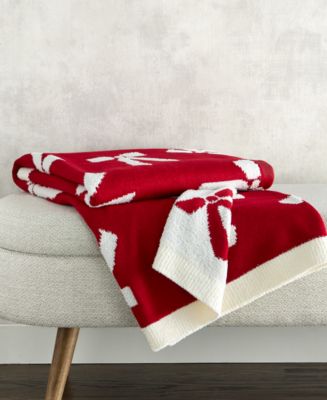 Holiday Lane Reversible Knit Throw, 50" x 60", Exclusively for Macy's ...