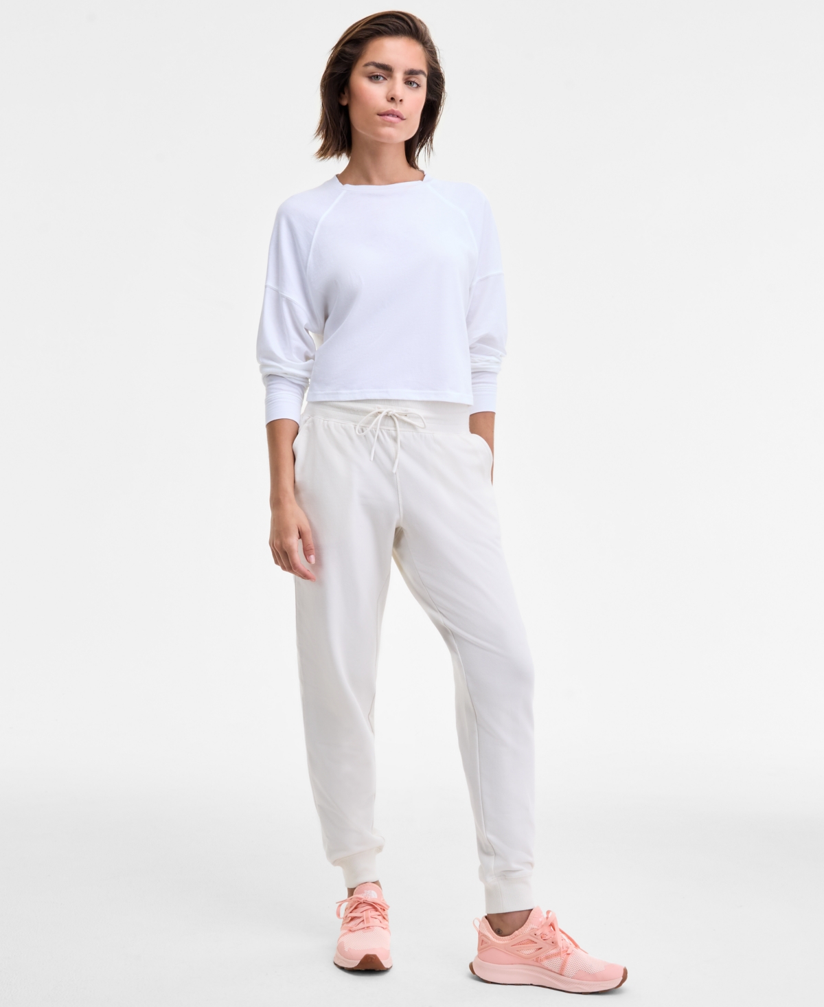 Click here for Id Ideology Womens Relaxed High-Rise Fleece Jogger... prices
