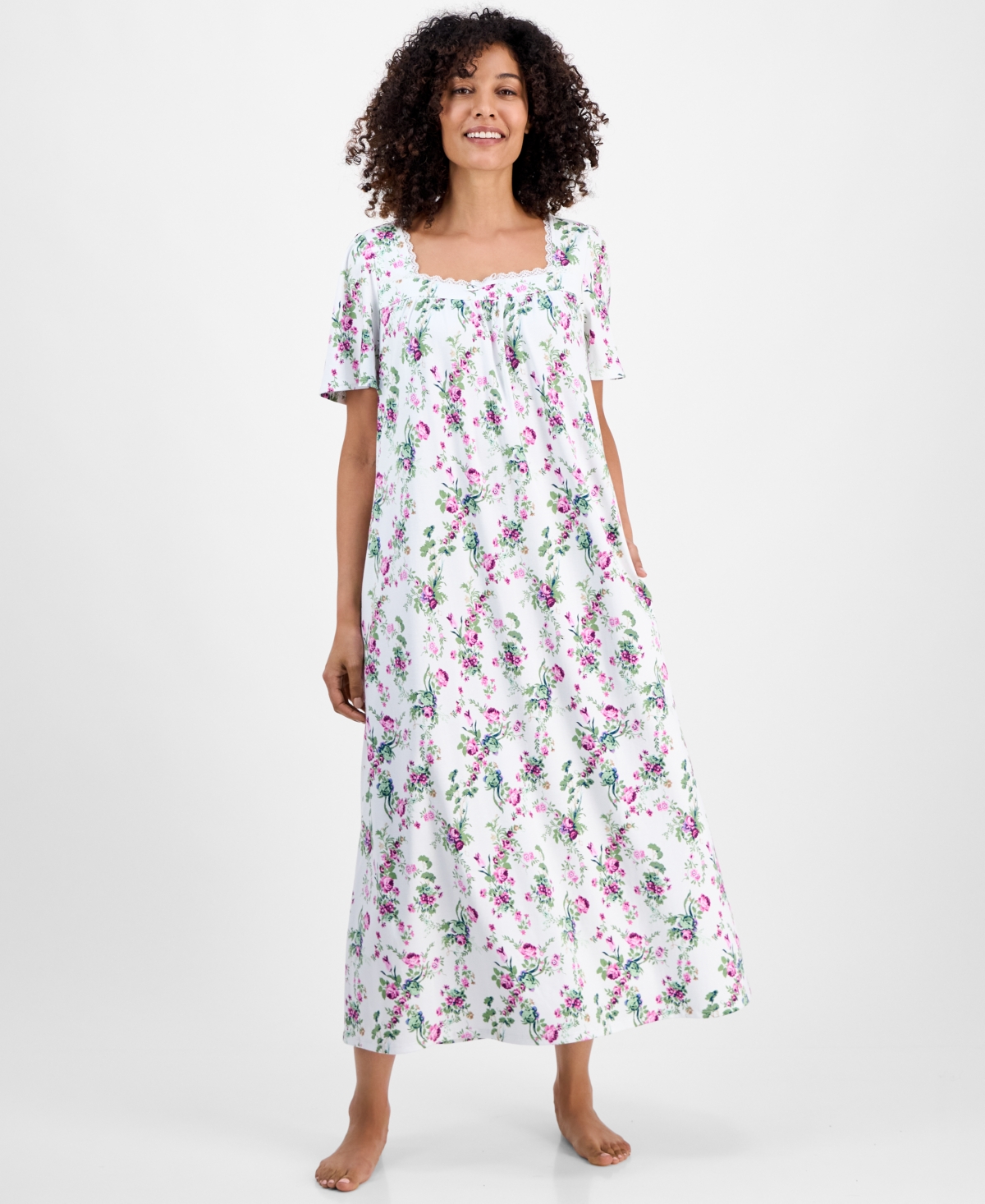 Click here for Charter Club Womens Cotton Short-Sleeve Lace-Trim... prices