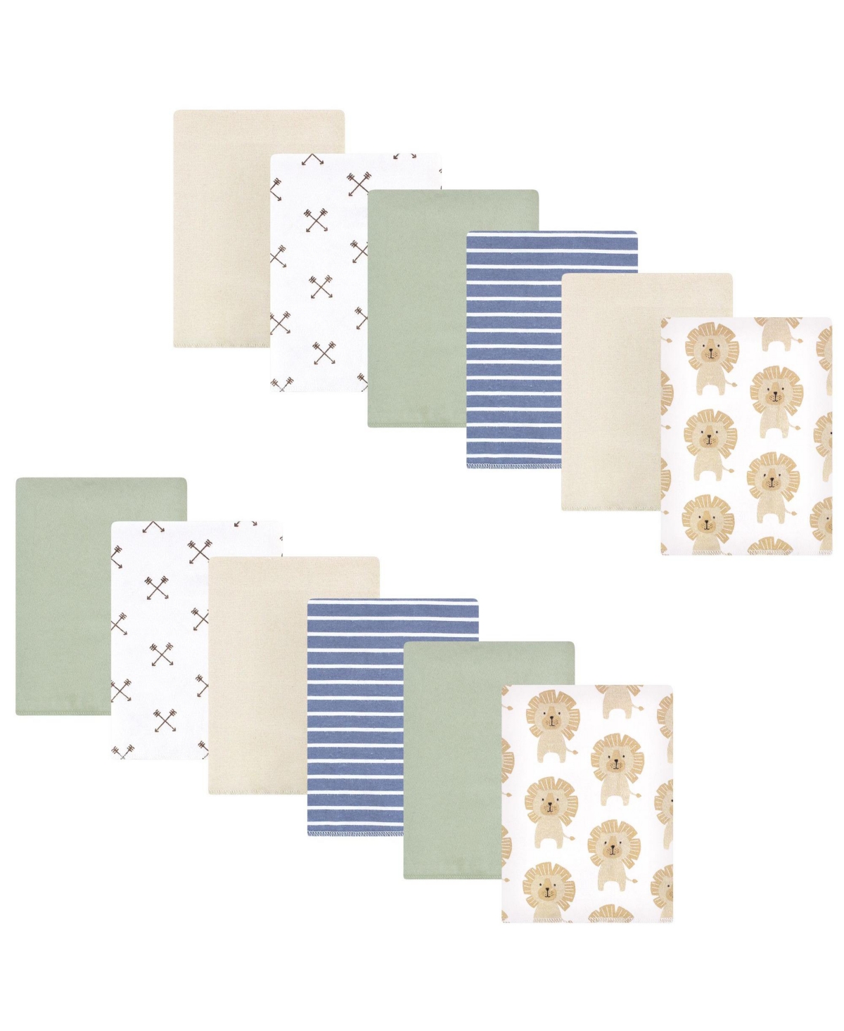 Click here for Hudson Baby Boys 12 Pack Cotton-Poly Flannel Burp... prices