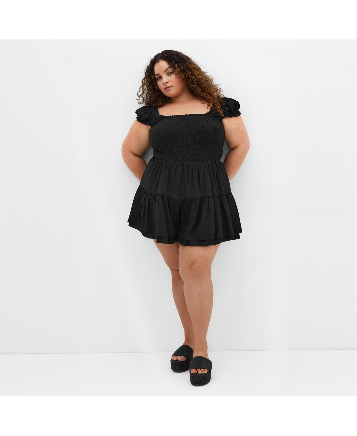 Click here for City Chic Plus Size Zuri Playsuit - Black prices
