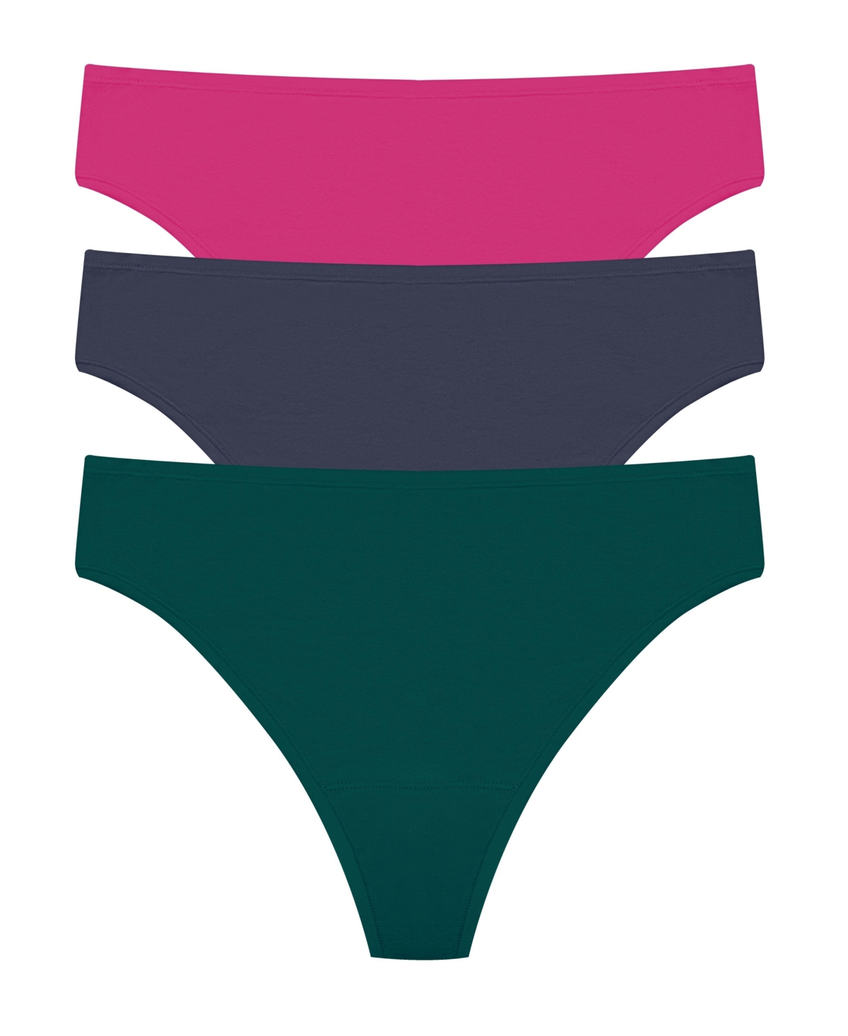 Click here for Natori Womens Bliss Bare Cotton Thong 3 Pack - Elm... prices