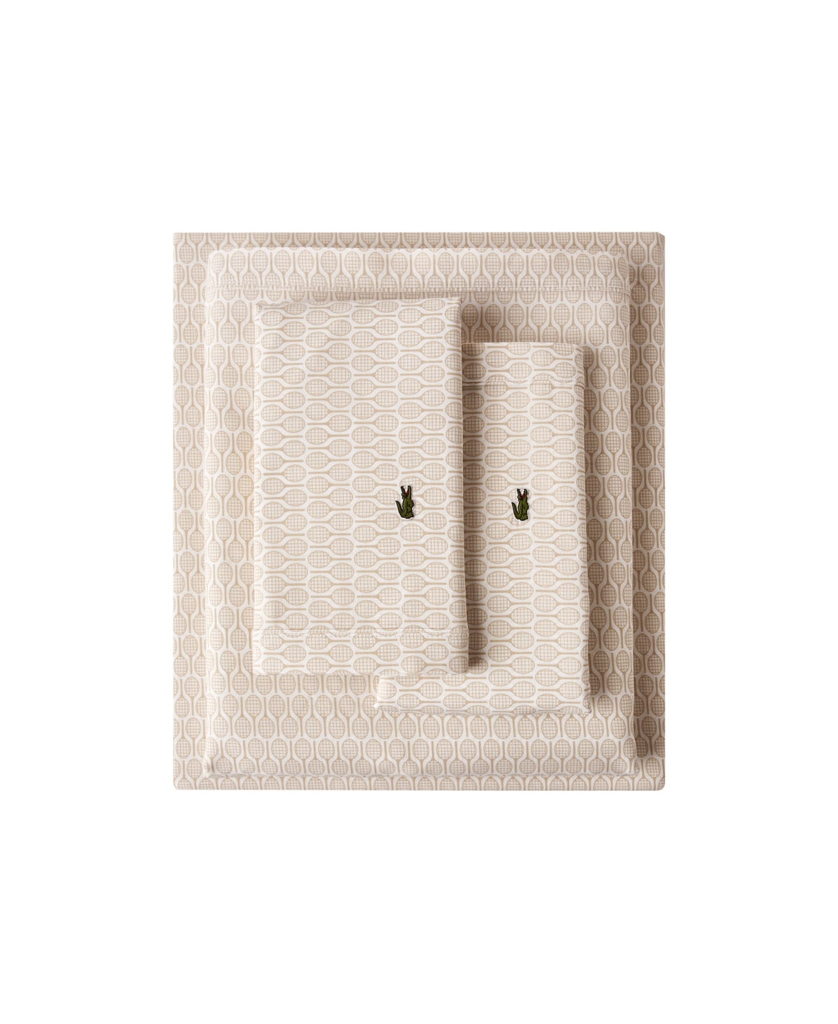 Click here for Lacoste Mini Geo Logo 200-Thread Count Cotton 4-Pc... prices