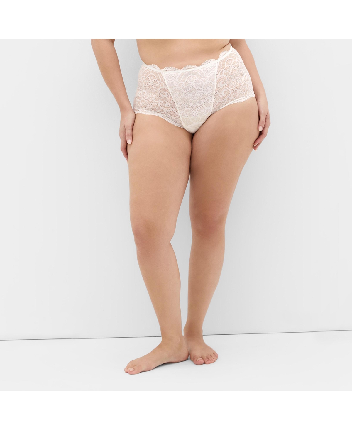 Click here for City Chic Plus Size Ophelia Shorty - Ivory prices