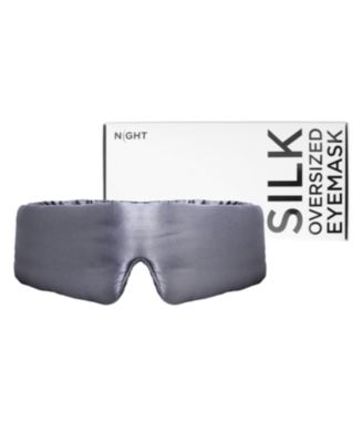 NIGHT Silk Sleep Mask, Oversized - Eye Mask, Machine Washable - Macy's