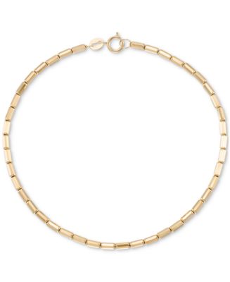 Polished Tube Segmented Link Chain in 10k Gold - Macy's